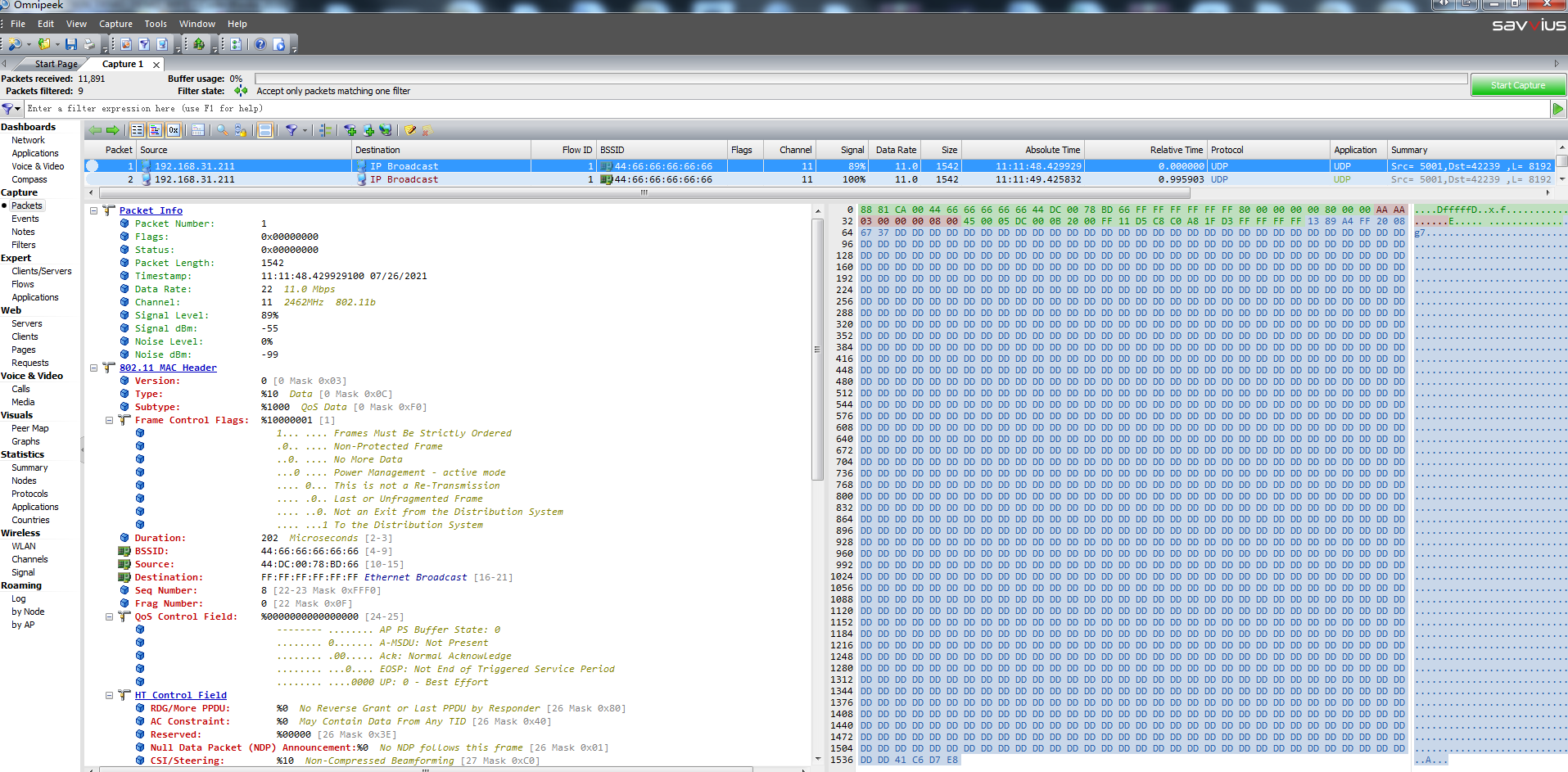 3.9. Wi-Fi 使用底层RF搭建私有通信示例工程 — JL Project Documentation